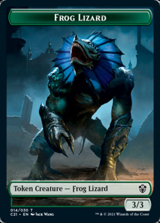 Frog Lizard // Elephant Double-Sided Token [Commander 2021 Tokens ...